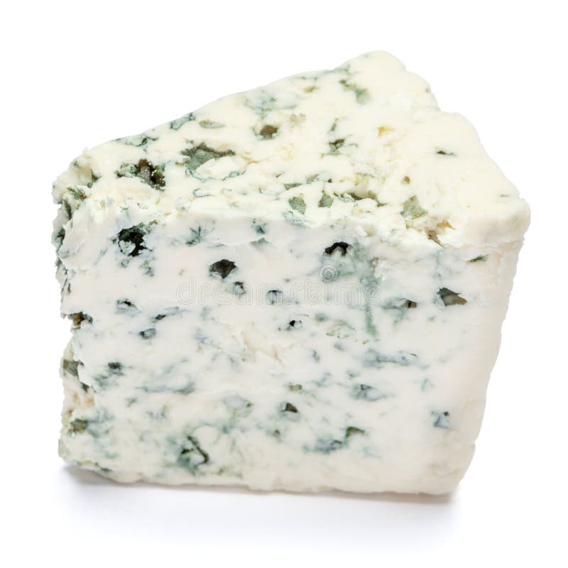 Blue Cheese on a White Background. Clipping Path Stock Photo - Image of ...
