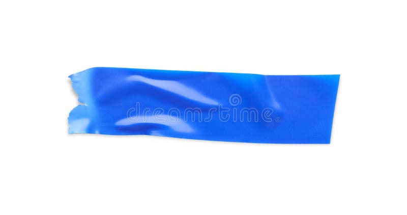 Piece of Blue Insulating Tape Isolated on White, Top View Stock Image ...