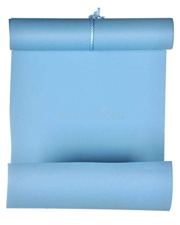 Piece Old Paper Rolled Up in Roll Isolated on White Background Stock ...