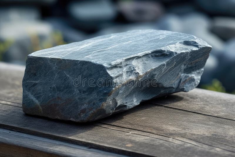 Piece of Bluestone, with Its Distinctive Blue. Generative AI Stock ...