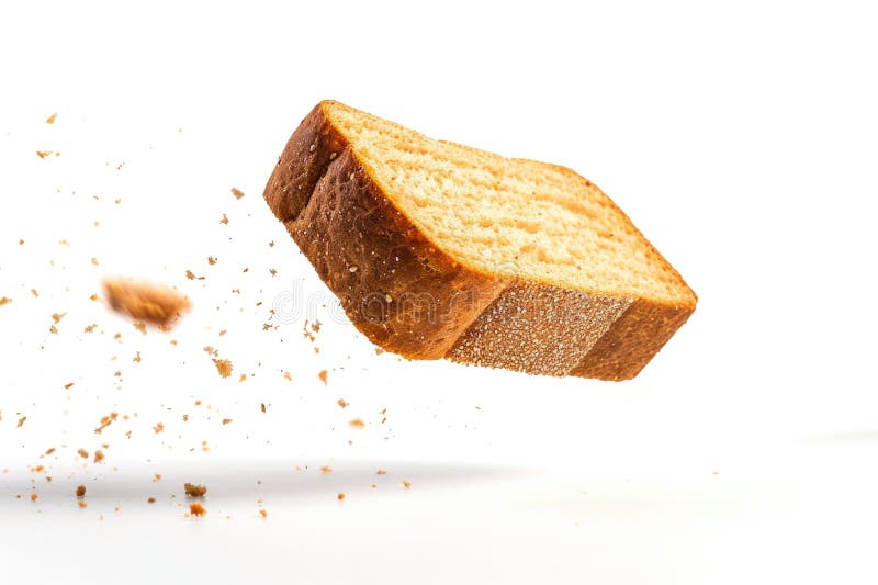 A Piece of Bread Flying through the Air Stock Illustration ...
