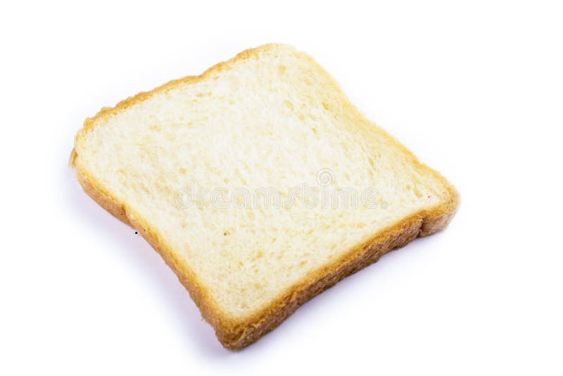 A Piece Of Bread Isolate A Slice Of White Bread Isolated On Background ...