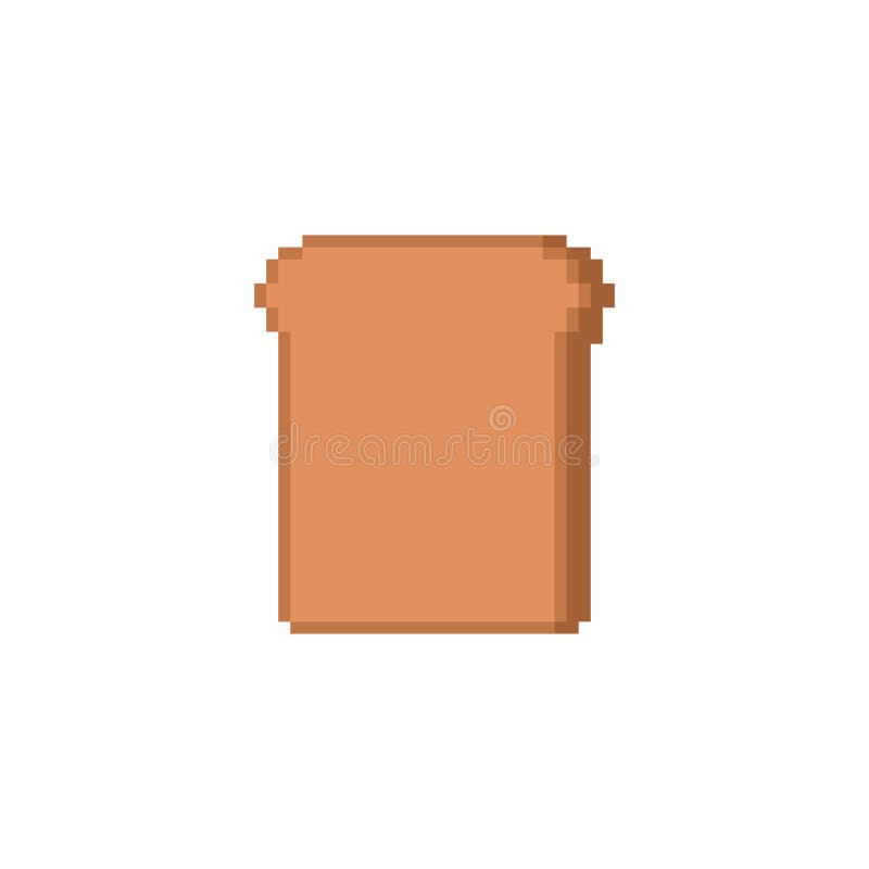 Piece of Bread Pixel Art. 8 Bit Pixelated Food Vector Illustration ...
