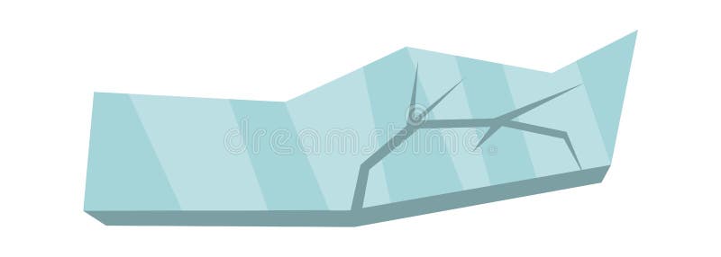 Piece of Broken Glass Flat Icon Trash Sorting and Utilization Stock ...