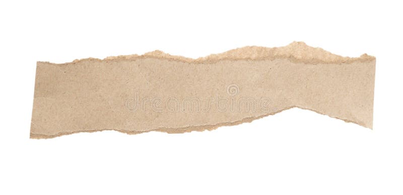 Piece of Brown Paper Tear Isolated on White Background Stock Image ...