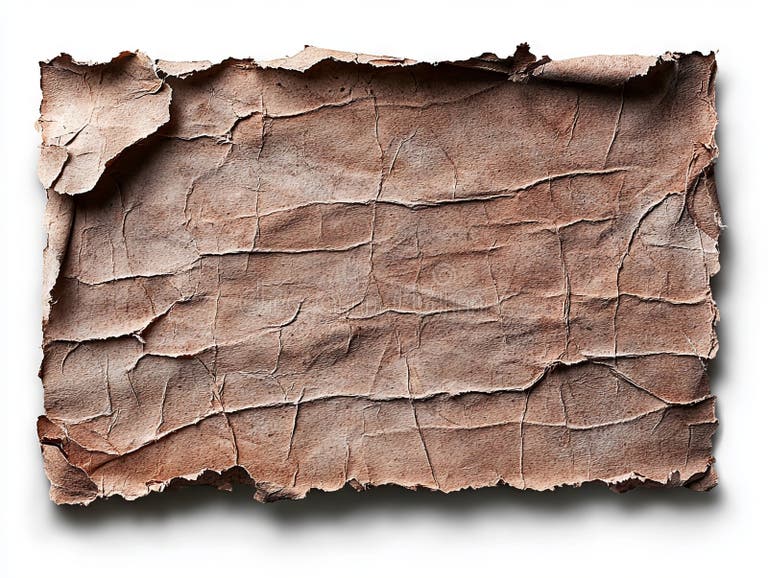 A Piece of Brown Paper with a Torn Edge Stock Photo - Image of paper ...