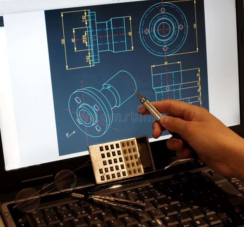 Piece cad design stock photo. Image of business, drawing - 255221406