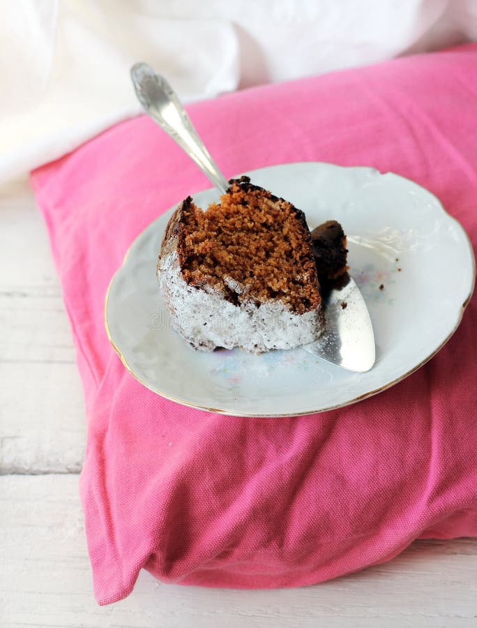 Piece of cake stock image. Image of baked, pink, pice - 29091685