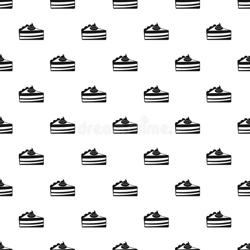 Piece of Cake Pattern, Simple Style Stock Vector - Illustration of ...