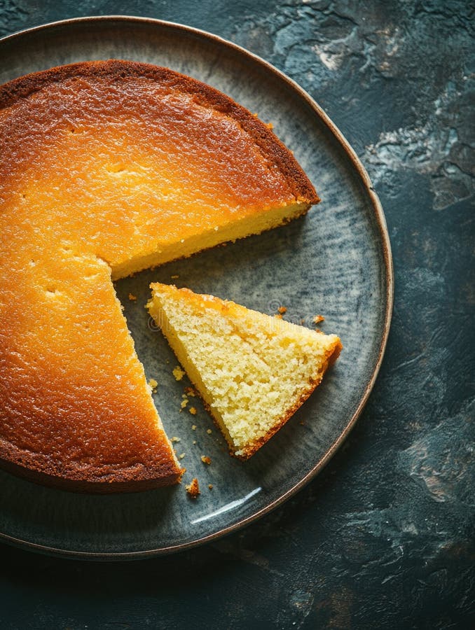 Piece of Cake on Plate with Missing Slice Stock Photo - Image of cake ...
