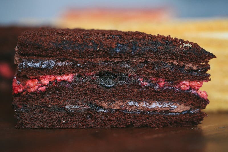 A piece of cake stock image. Image of piece, homemade - 153581103