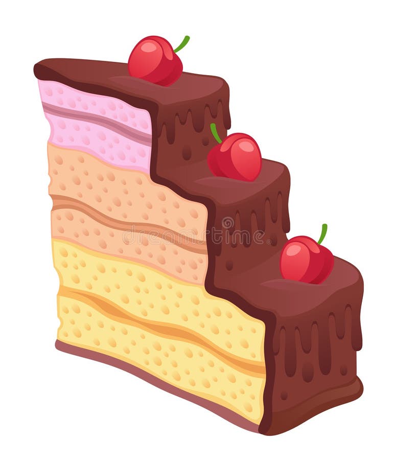 Three Layer Cake Stock Illustrations – 1,199 Three Layer Cake Stock ...
