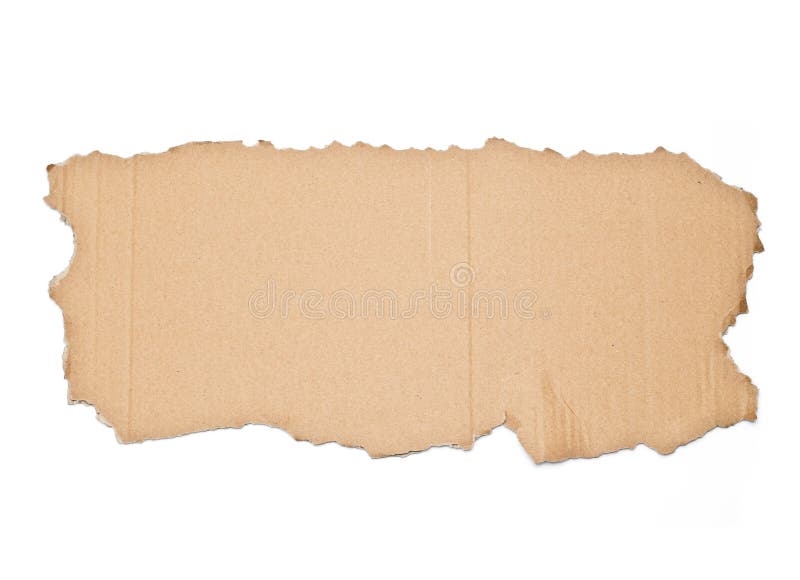 Piece of Cardboard on White Background Stock Image - Image of space ...