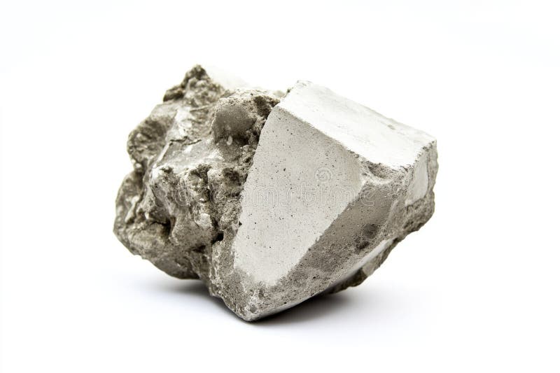 A Piece of Cement Sitting on a White Surface Stock Photo - Image of ...
