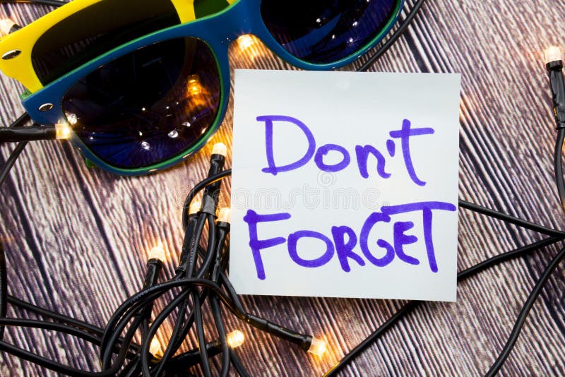 A Piece of Chart Having Words Dont Forget is Present with Two Different ...