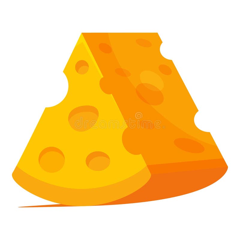Piece of Cheese with Bite Mark Being Flipped Over Stock Vector ...