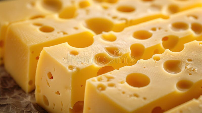 Piece of cheese close up stock illustration. Illustration of tasty ...