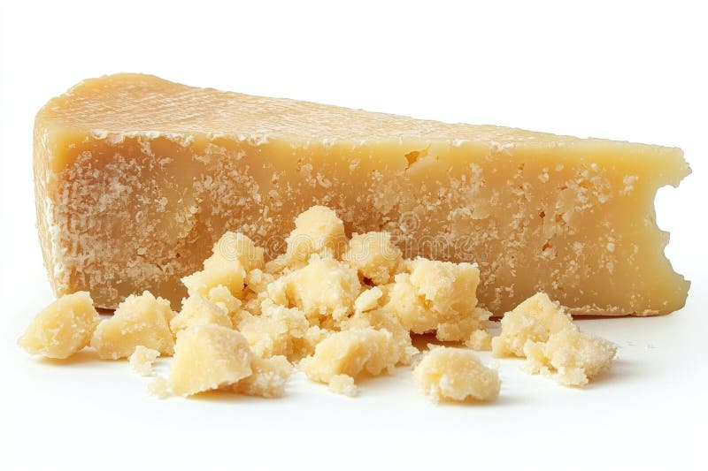 A Piece of Cheese Cut into Small Portions Stock Photo - Image of recipe ...