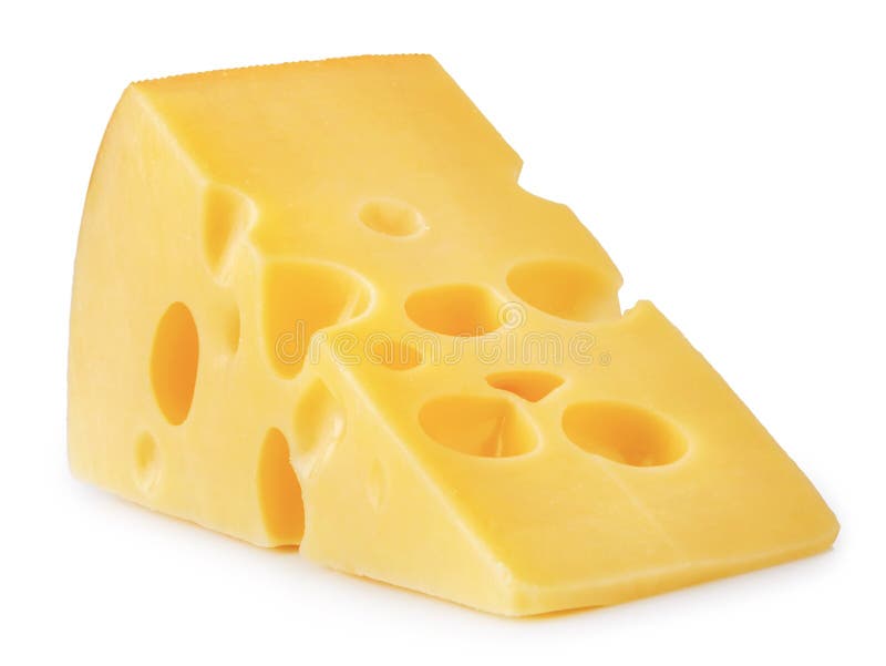 Piece of cheese isolated stock image. Image of swiss - 46216947
