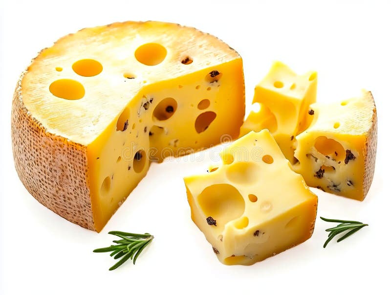 A Piece of Cheese with a Slice Cut Out of it Stock Image - Image of ...
