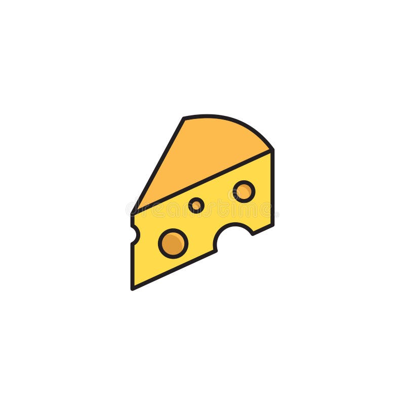 Cheese Vector Icon Symbol Food Isolated on White Background Stock ...