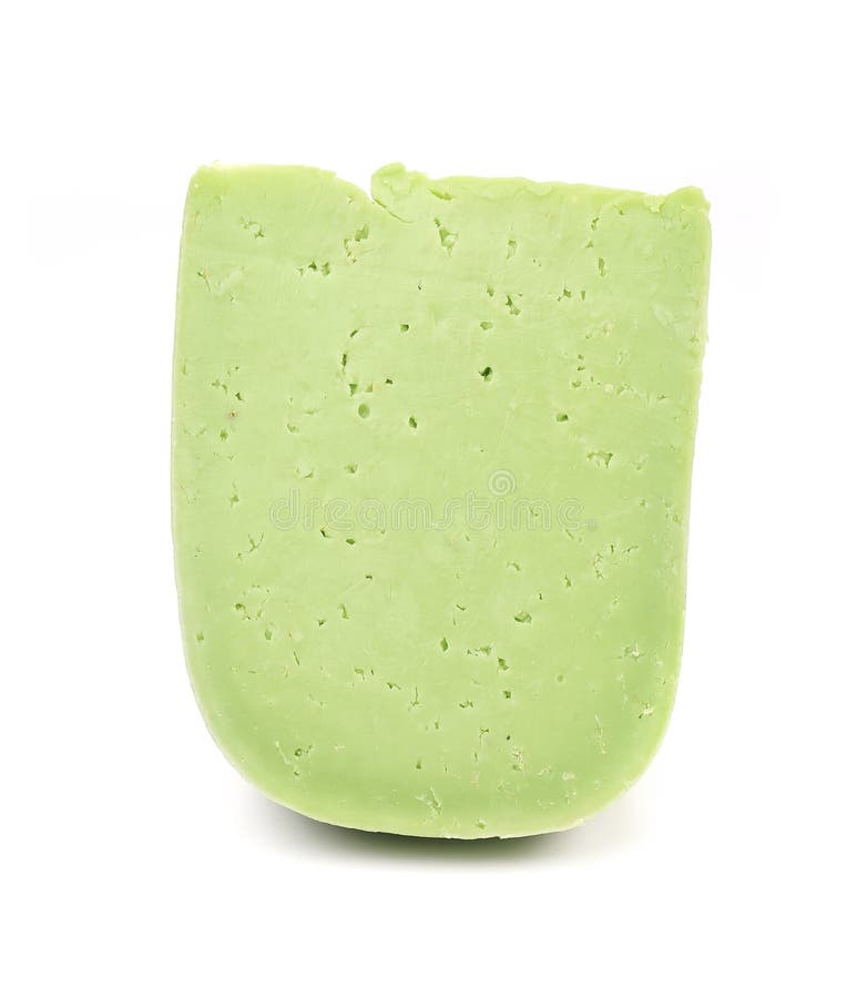 Piece of cheese wasabi. stock image. Image of gourmet - 38558055