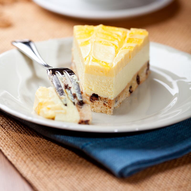 Piece of Cheesecake stock image. Image of baking, cheese - 21606851