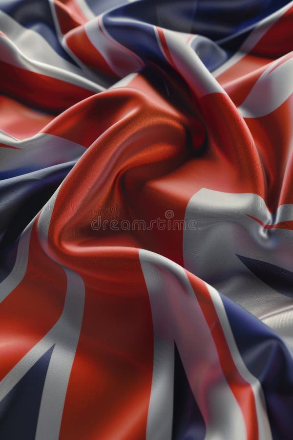Piece of Cloth with the British Flag on it Stock Image - Image of wave ...