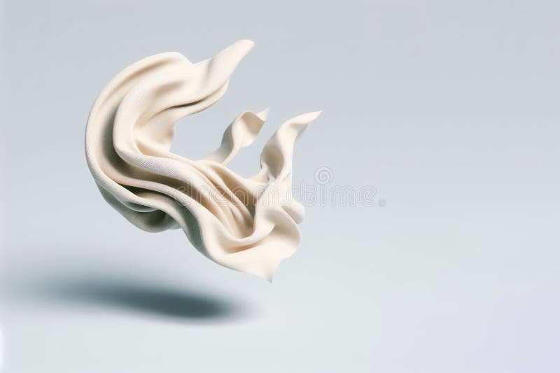 A Piece of Cloth Falling To the Surface. Space for Text. Stock Image ...