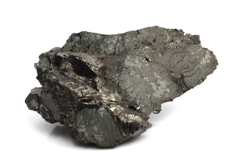 Piece of Coal Isolated on White. Stock Image - Image of coal ...