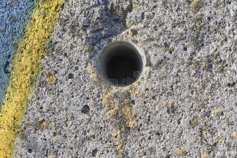 Hole in a concrete wall stock photo. Image of damage - 54209502