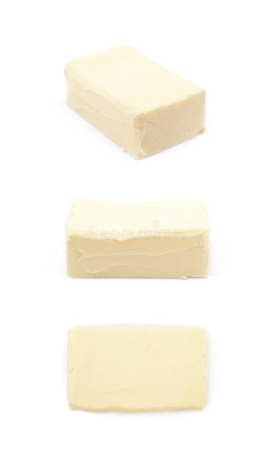 Piece of Cooking Butter Isolated Stock Image - Image of dairy ...