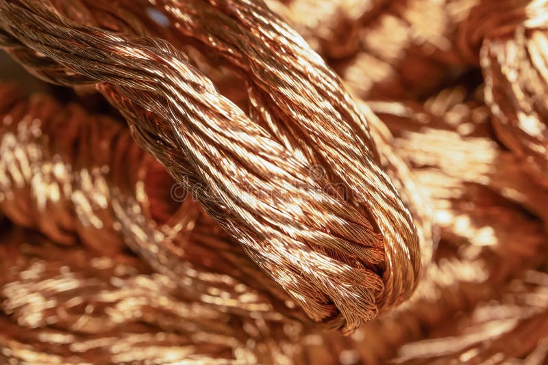 Piece of Copper Wire, Waste, Scrap Metal Stock Image - Image of ...