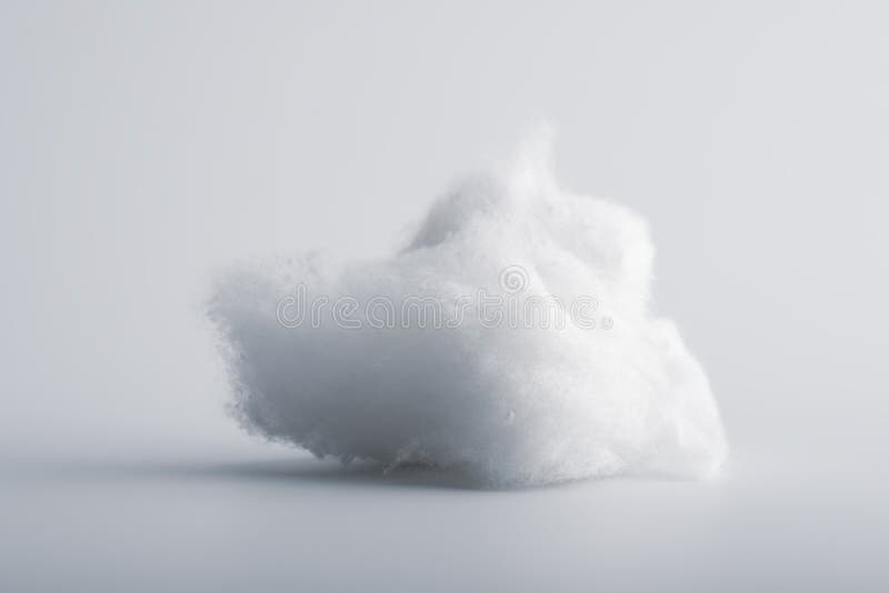 A Piece of Cotton on a White Background Stock Image - Image of cosmetic ...