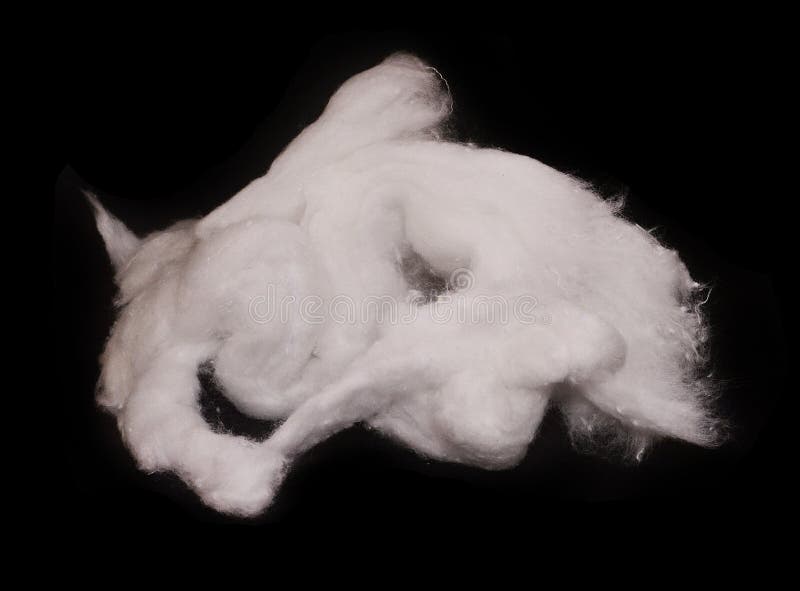 Piece of Cotton Wool Isolated on White Background Stock Image - Image ...