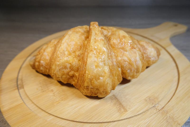 A Piece of Croissant on a Plate. Stock Photo - Image of meal, food ...