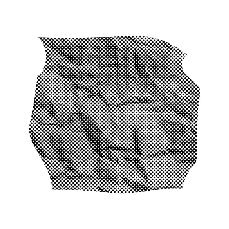 Piece of Crumpled Paper, Collage of Notebook Paper, Halftone, Dots ...