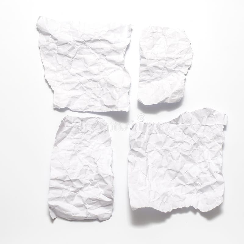 Piece of crumpled paper stock image. Image of pieces - 46174661