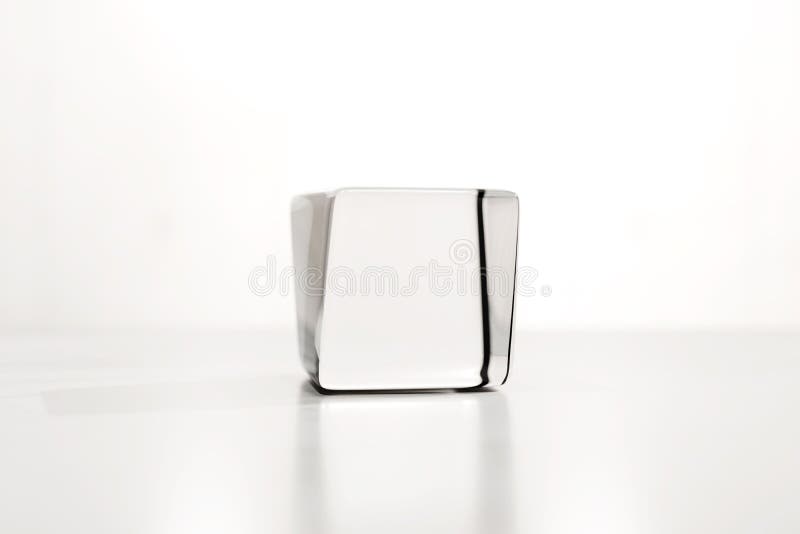 Piece of Crystal Clear Square Ice Isolated on a White Surface Stock ...