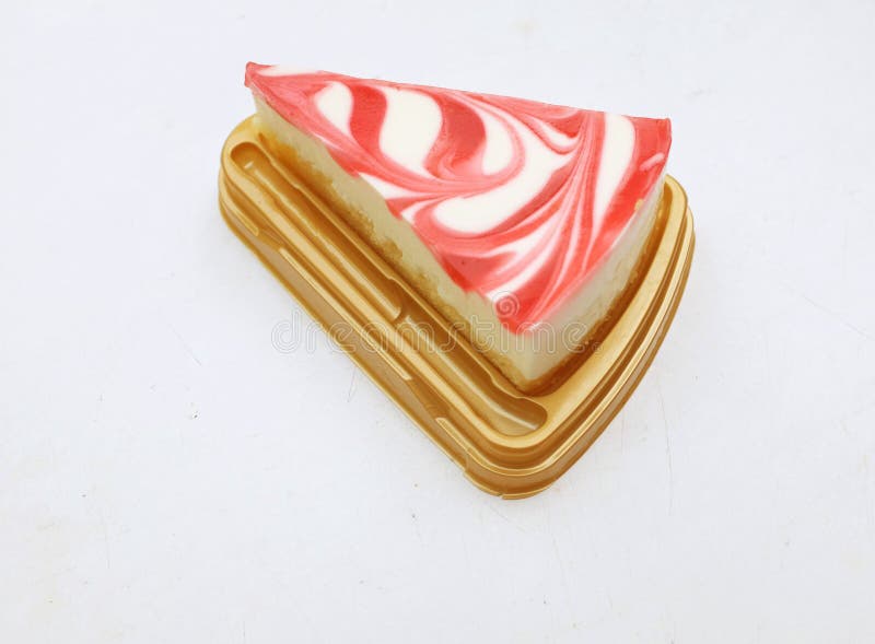 Piece of Delicious and Juicy Cheesecake with Strawberries Triangle ...