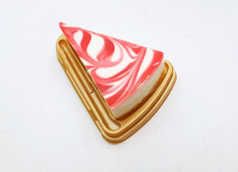 Piece of Delicious and Juicy Cheesecake with Strawberries Triangle ...
