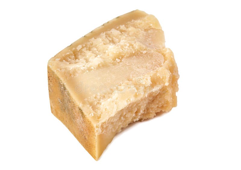Piece of Delicious Parmesan on White Stock Photo - Image of grana ...