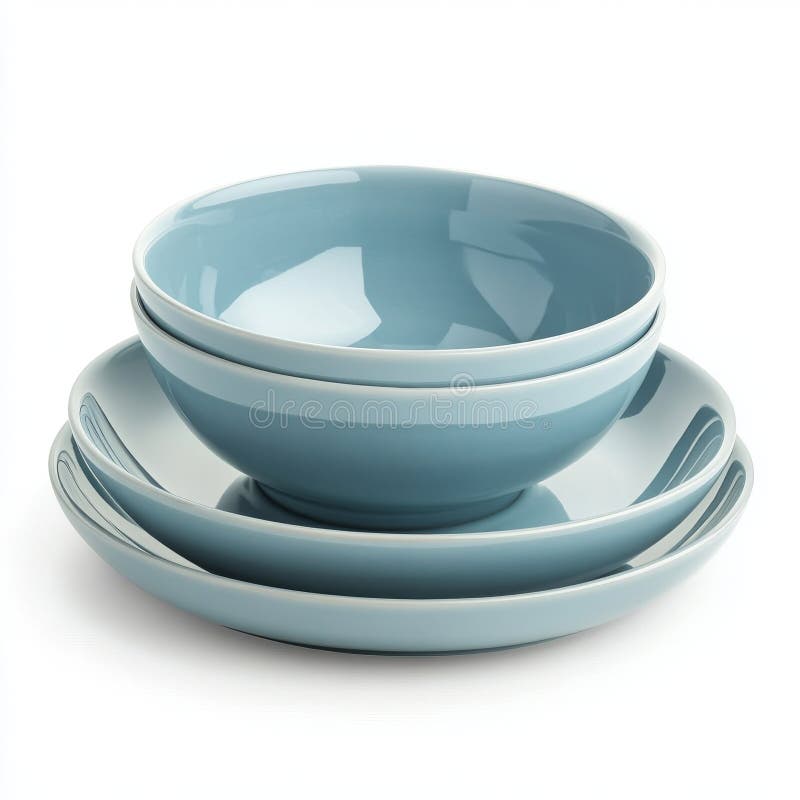 A 12-piece Dinnerware Set, Featuring Ceramic Pieces in a Soft Light ...