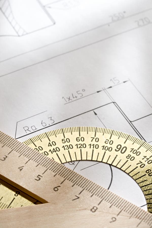 Piece of draft stock image. Image of instrument, idea - 22130737