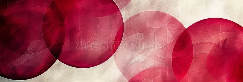 This Piece is an Elegant Red Abstract Circles Artwork Presenting a ...