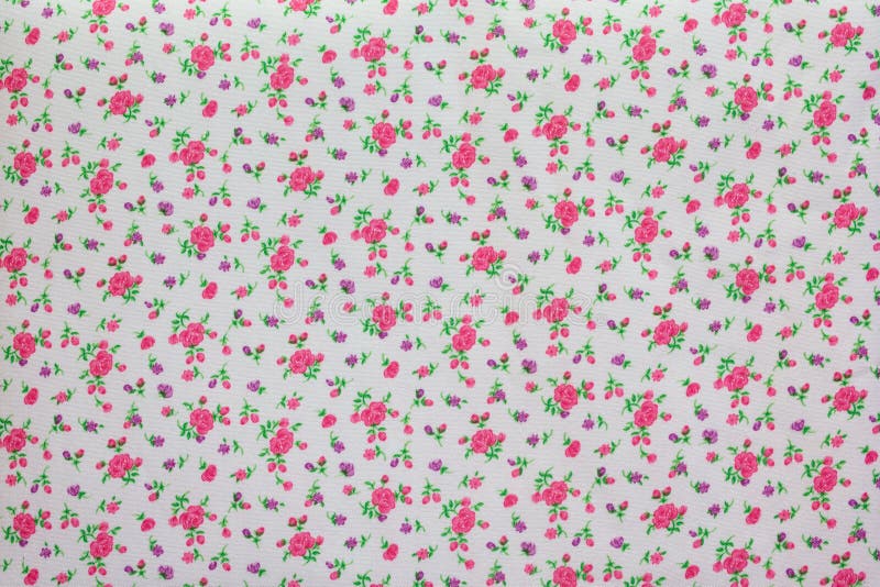 A Piece of Fabric with the Image of Small Flowers in Pastel Colors ...