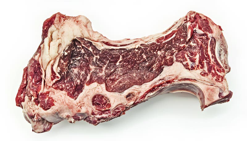 Piece of Fresh Beef Meat Isolated on White Stock Image - Image of beef ...