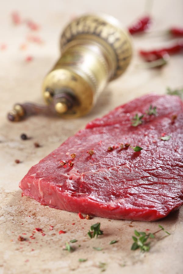 Piece of Fresh Beef and Spises Stock Image - Image of piece, beef: 80826143