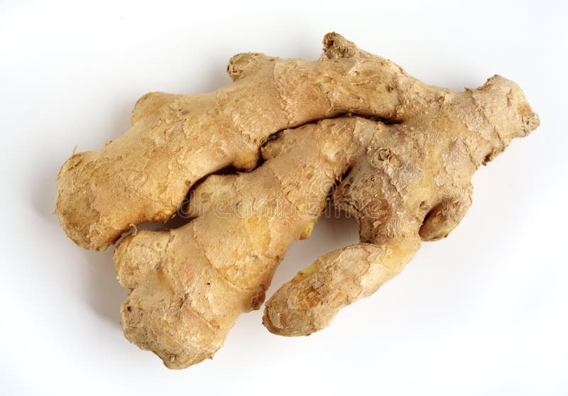 Piece of fresh ginger stock photo. Image of shadow, isolated - 12988802