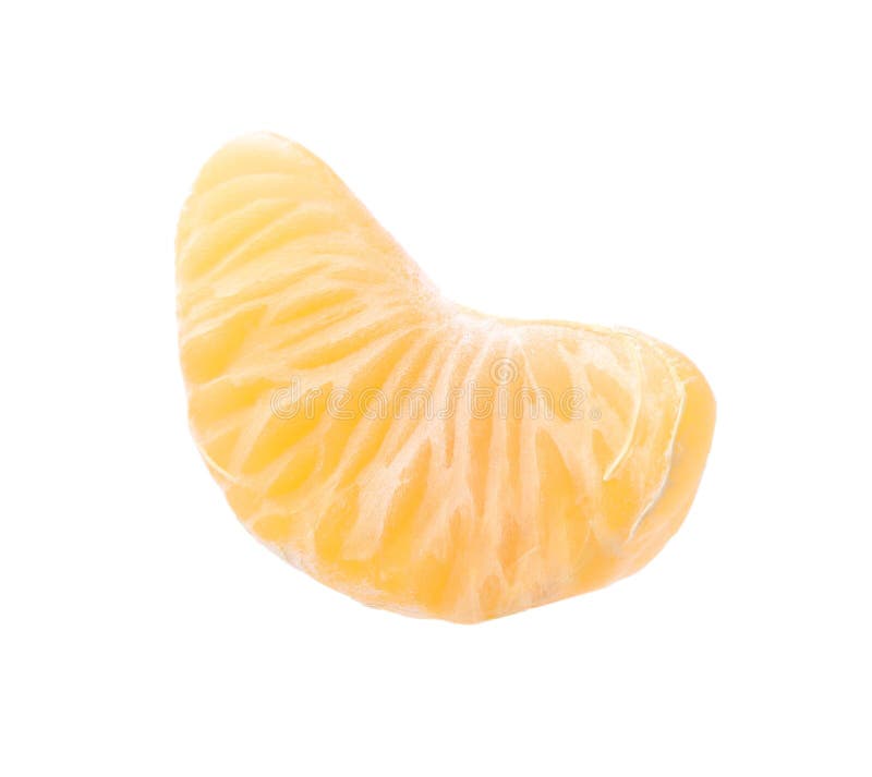 Piece of Fresh Juicy Tangerine on White Background Stock Image - Image ...